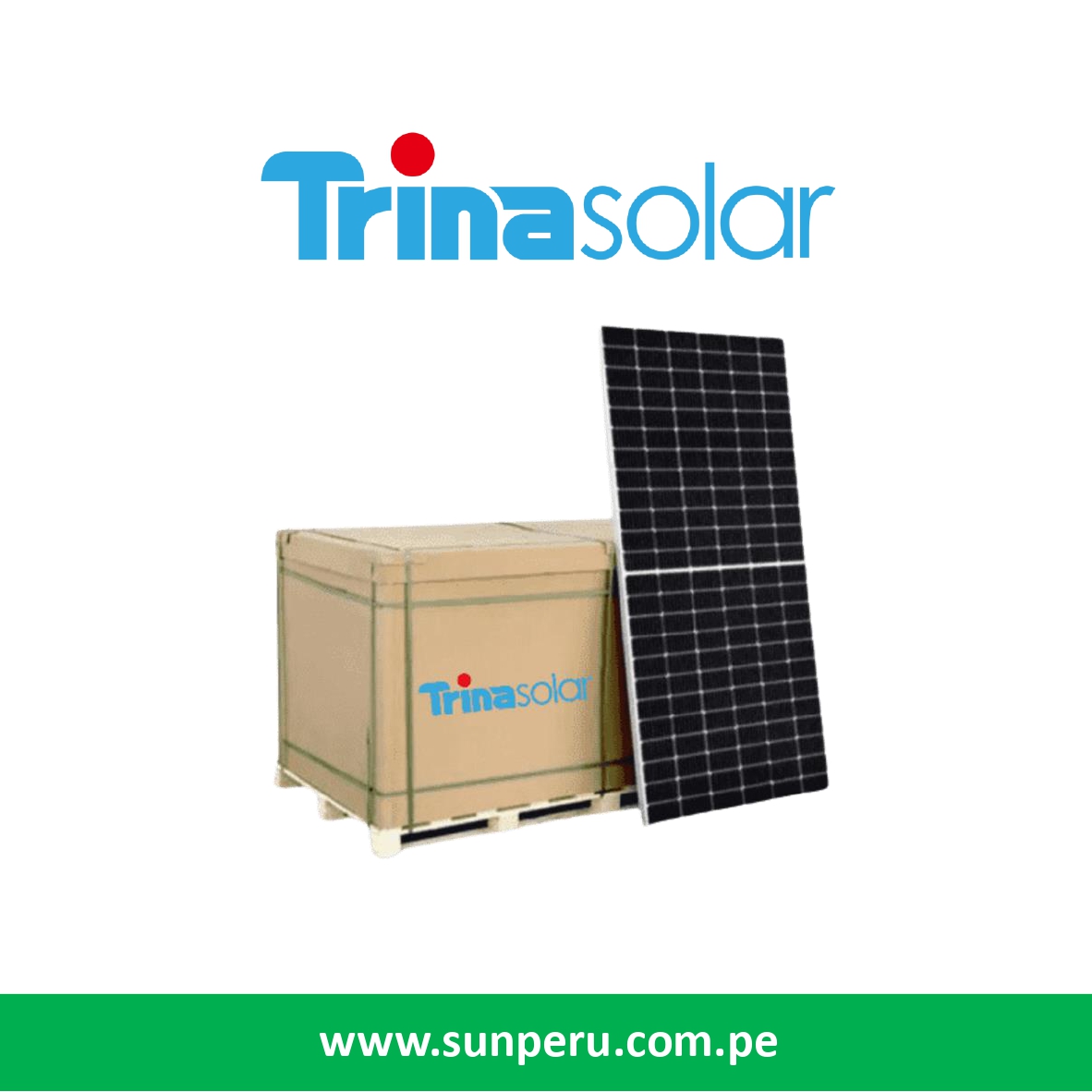 Pallet Panel Solar Bifacial 610W Trina Solar – Sunperu Solar